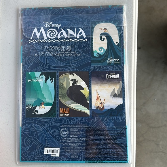 Disney | Other | New Disney Moana Lithograph Set Limited Edition 200 ...